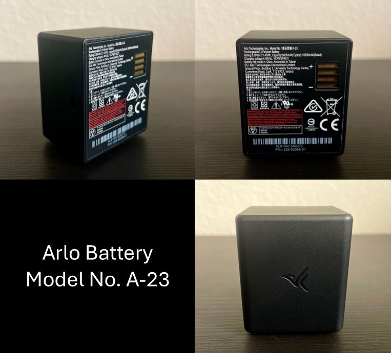What type of battery does my Arlo camera use?