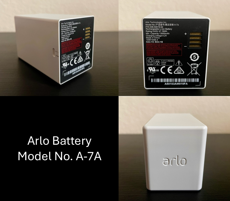 What type of battery does my Arlo camera use?