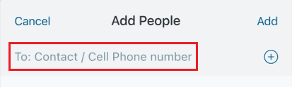 Select the desired contact from the list that displays or click the + icon to display your ...