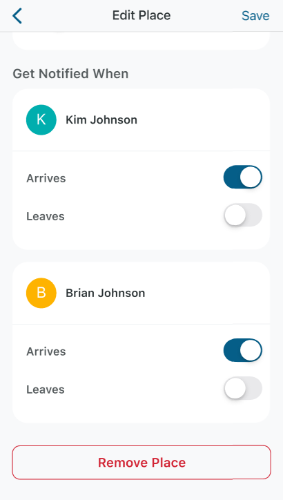 How do I add Places for location notifications in Arlo Safe?