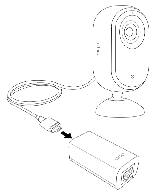 Connect an Ethernet cable to the PoE Adapter.