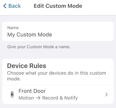 Note : The Delete Custom Mode option will appear at the bottom of this ...