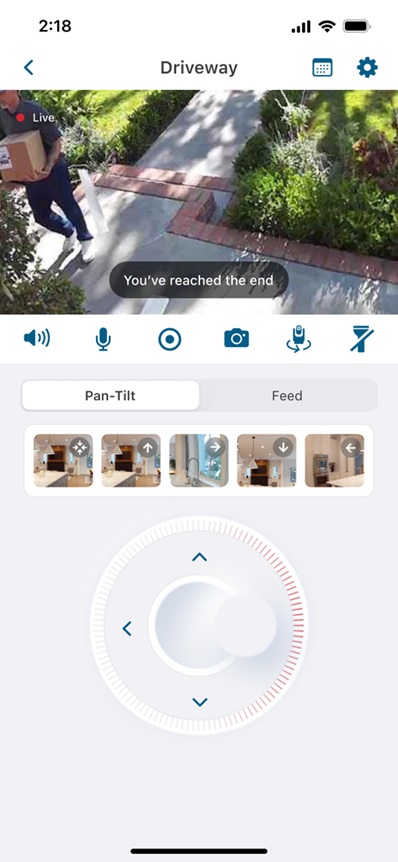 Using the Control pad and joystick, you can also set up custom angles ...
