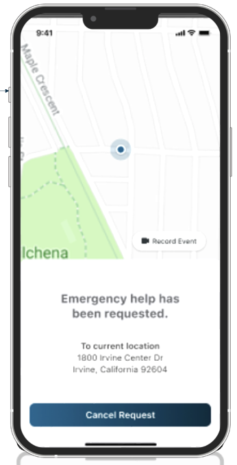 How do I cancel an emergency initiated from my Arlo Safe widget?