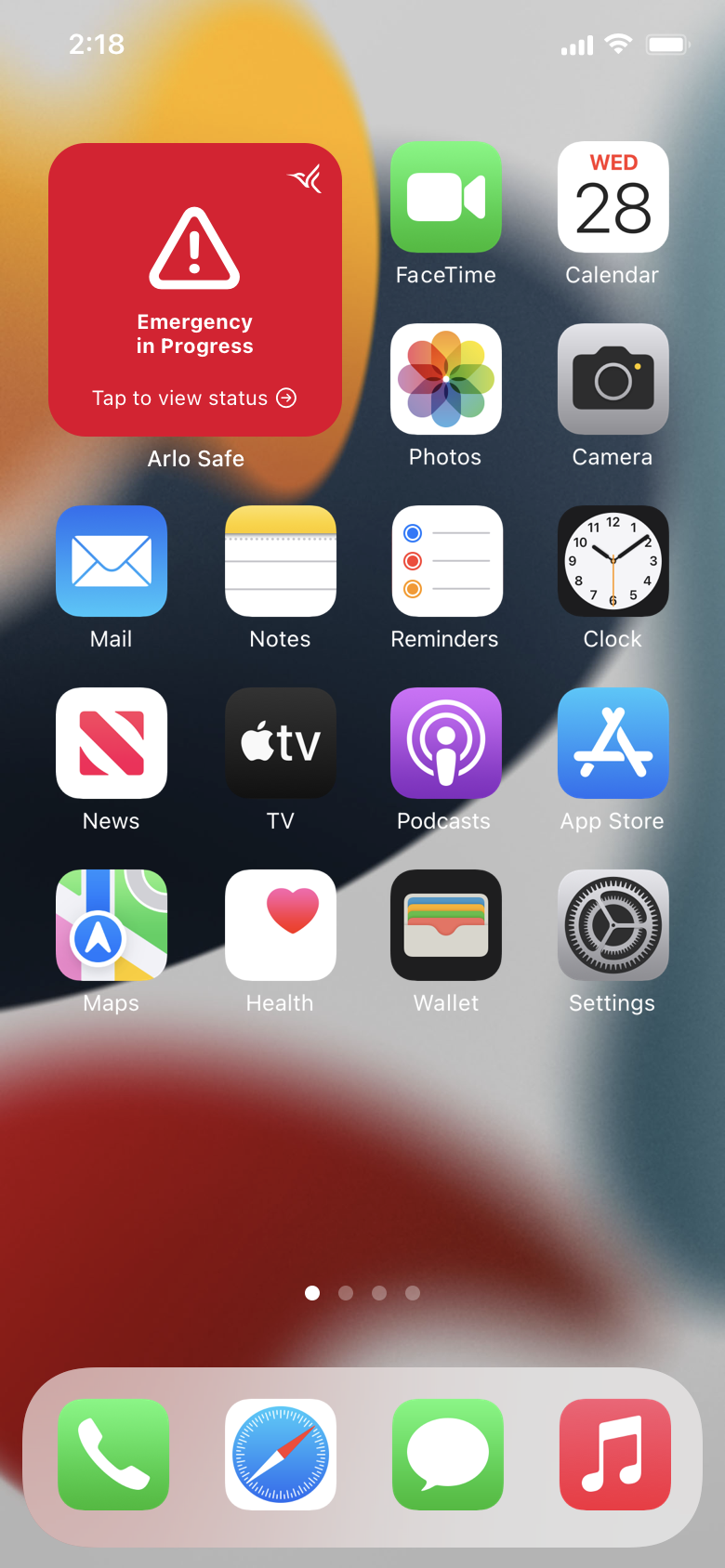 What widgets are available for the Arlo Safe App and how do I use them?